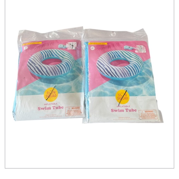 Sun Squad | Swim | Sun Squad Inflatable Swim Tube Blue Striped 36 ...